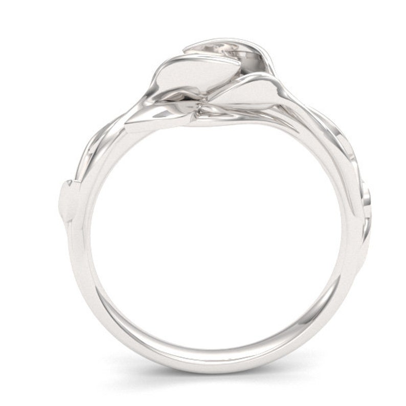 14k Floral-leaves Engagement Ring Setting Only - Etsy