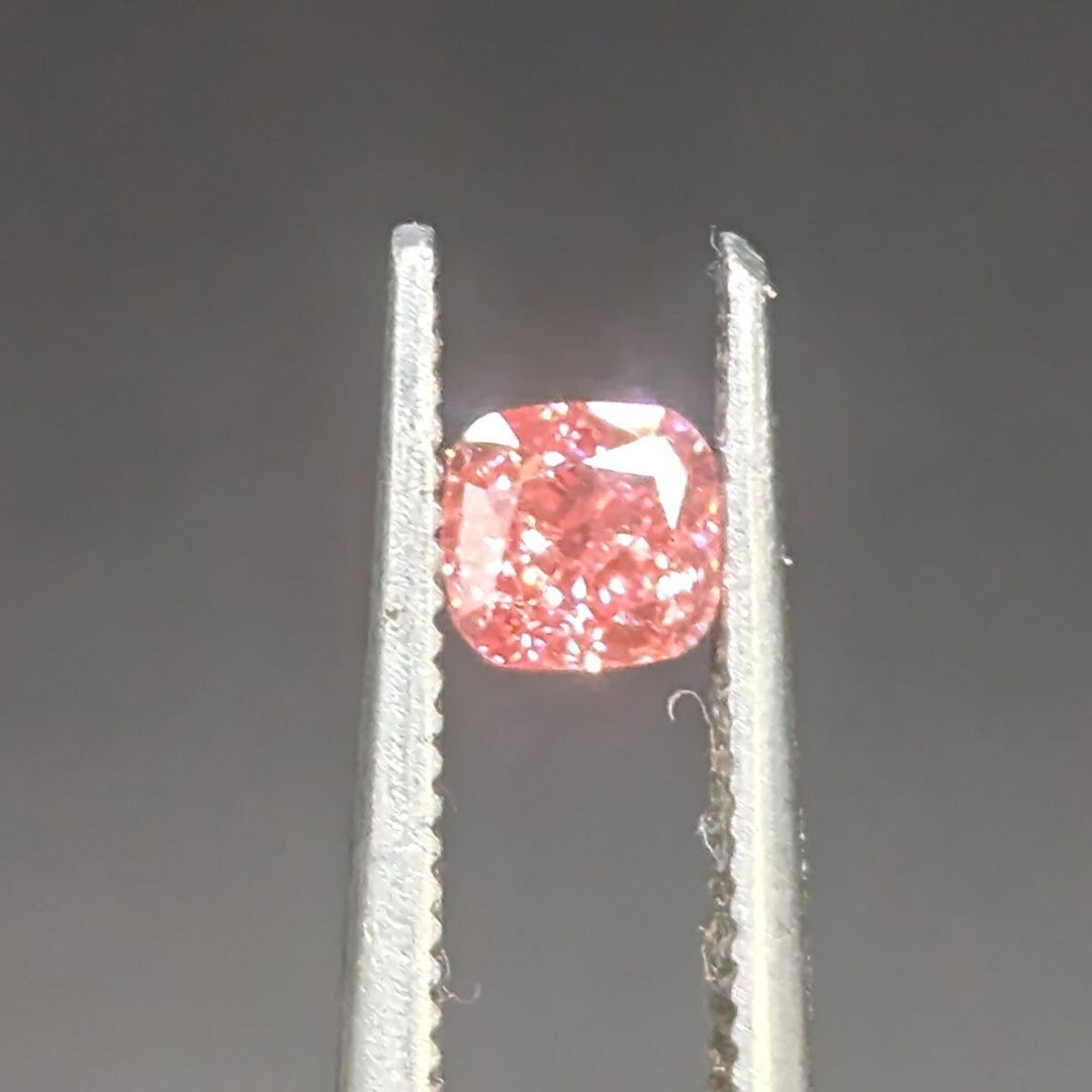 Vivid Pink VS1, .50 Carat Cushion Cut, Laser Inscribed IGI Certified ...