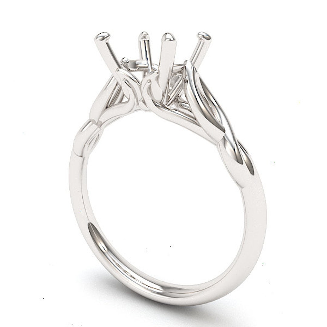 Infinity Arch Cathedral Ring Setting for 8mm Round Gemstone 14k Gold - Etsy
