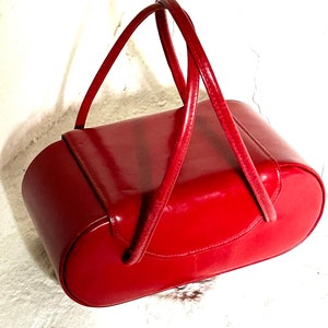 1940s Cherry Red Box Bag - Etsy