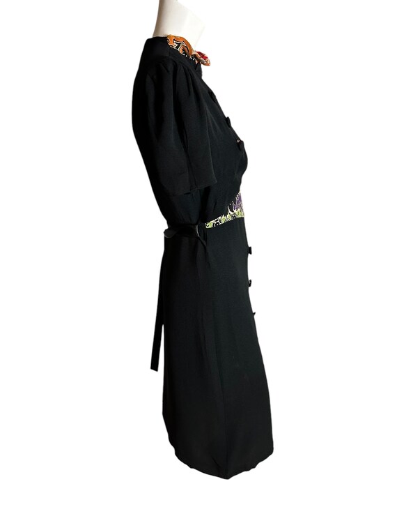 1930s crepe dress with bolero effect - Gem