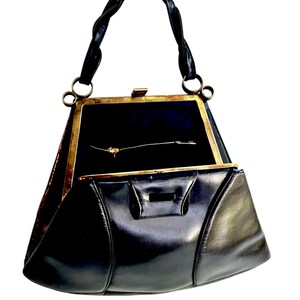 1930s Stylish Small Black Handbag - Etsy