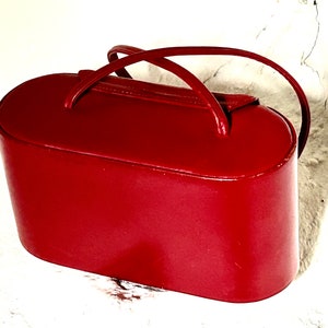 1940s Cherry Red Box Bag - Etsy