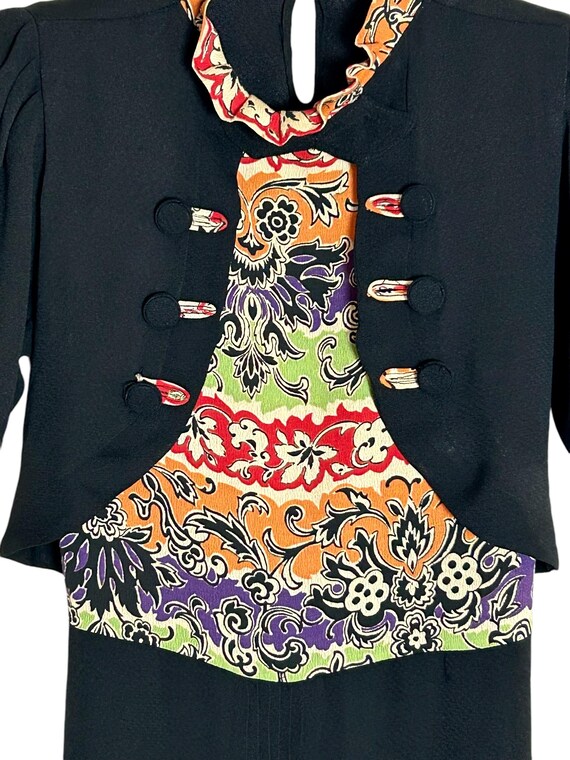 1930s crepe dress with bolero effect - Gem