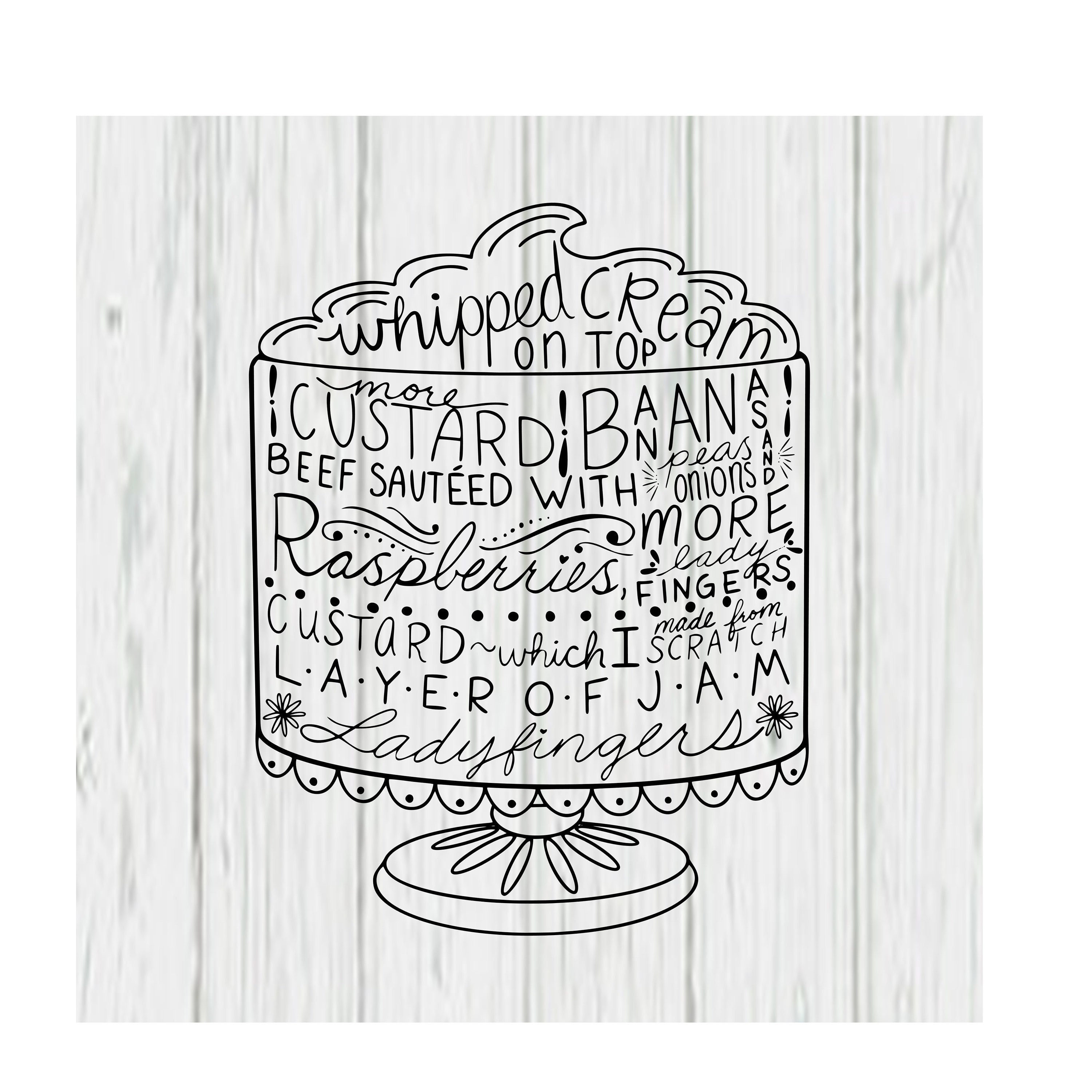 Rachel's Trifle Dessert, Friends Thanksgiving Trifle | Svg, Png, Pdf ...