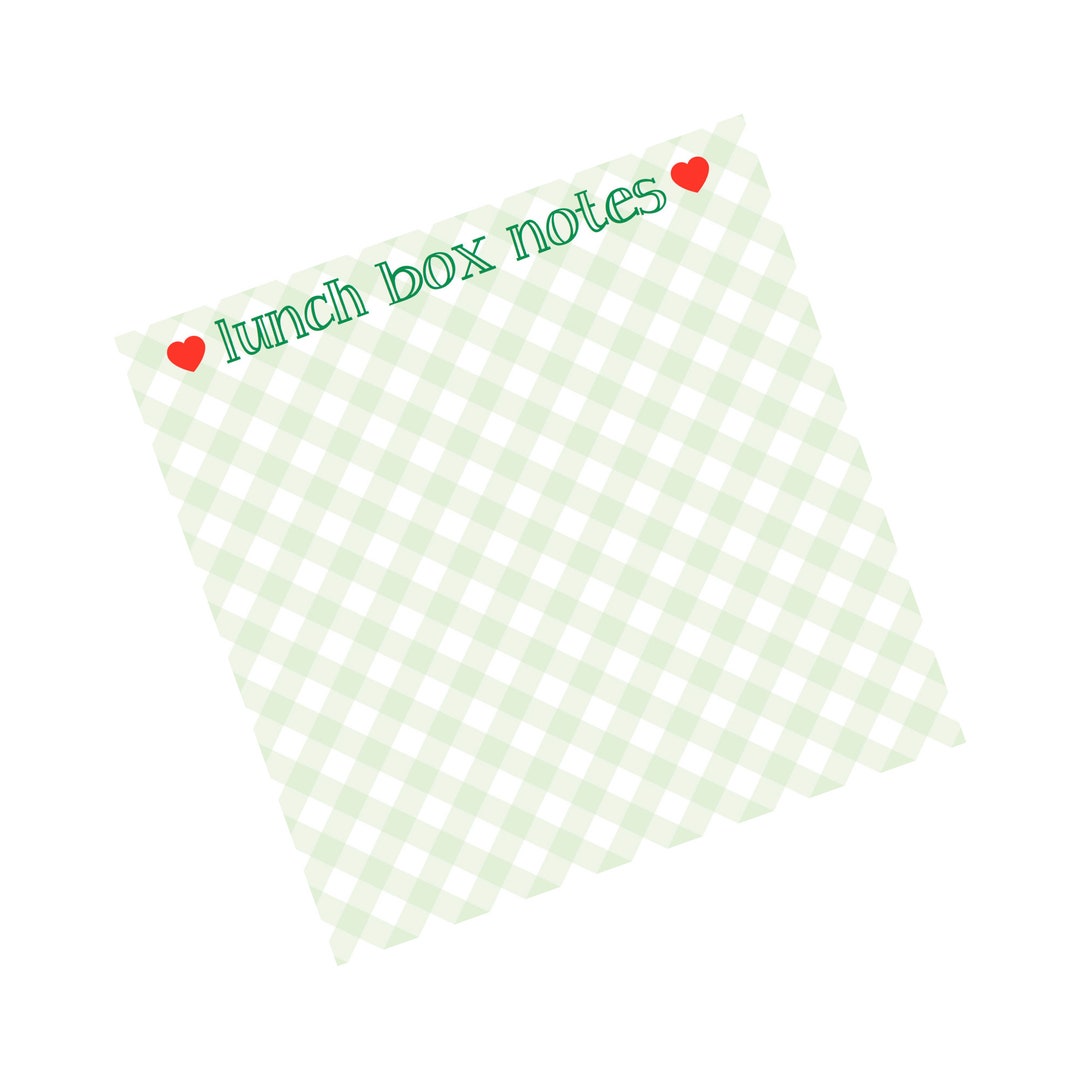 Green Lunch Box Notes Notepad, to Do List, Personalized Gift, Back to ...