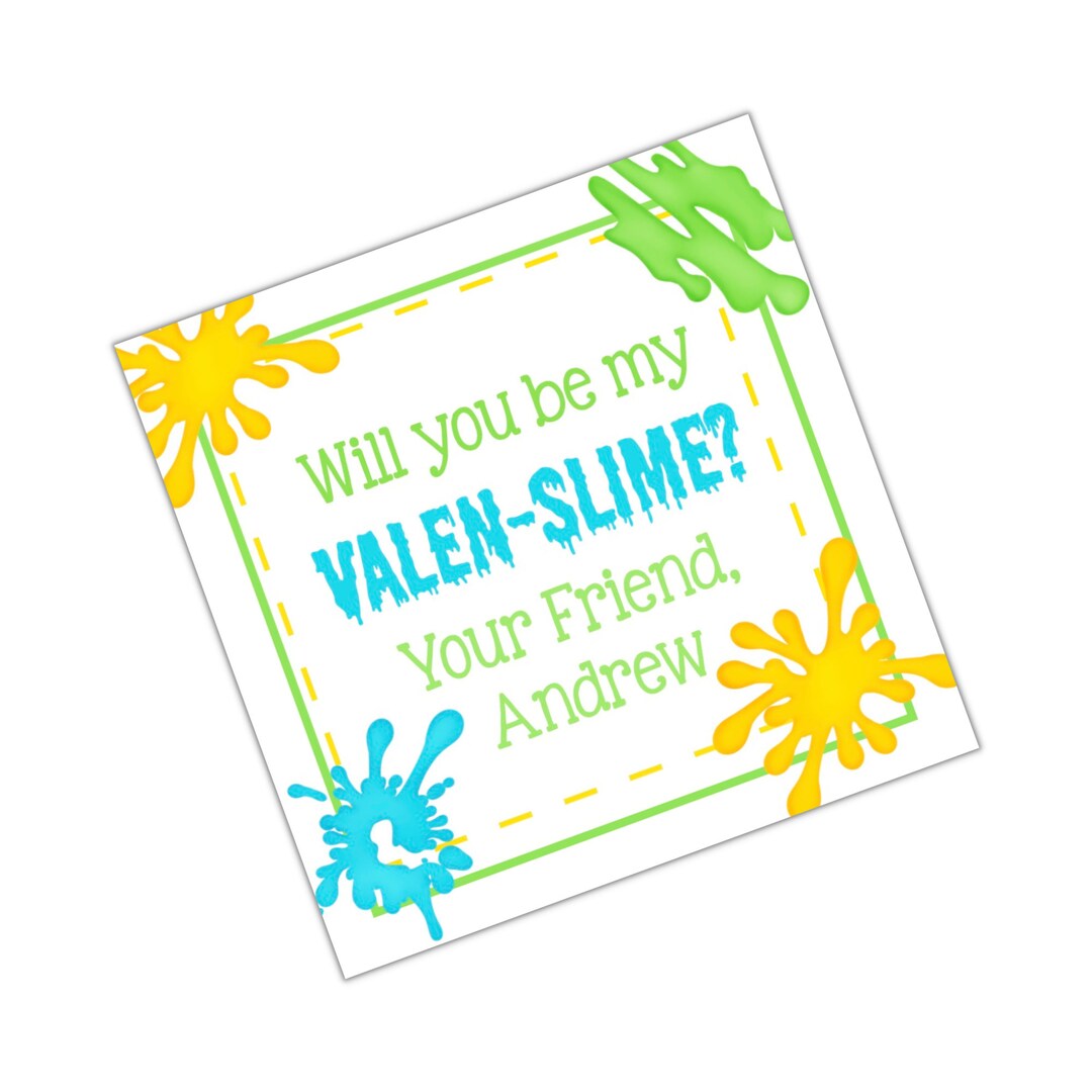 Slime Valentine Card, Valentine Cards, Happy Valentine's Day ...