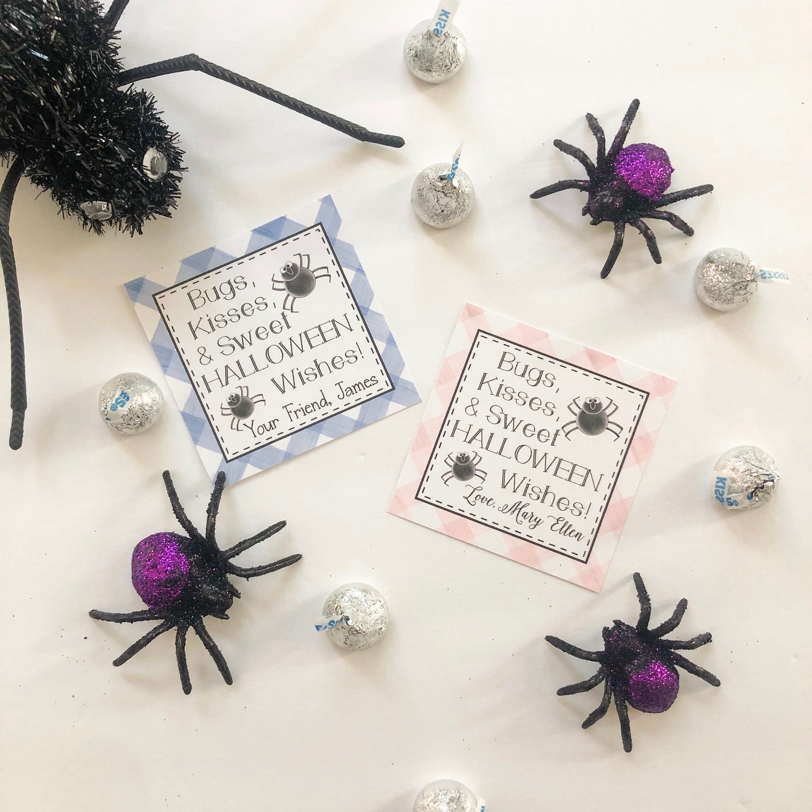 Watercolor Spider Halloween Treat Tag - Etsy