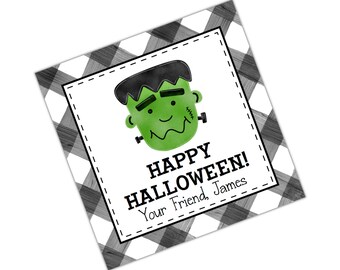 Let Me Be Frank Frankenstein Halloween Printable Gift Tag Halloween ...