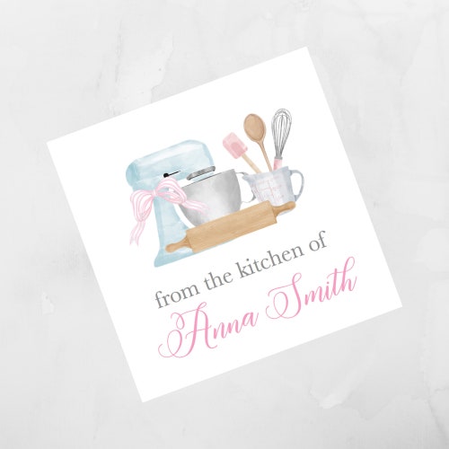 Kitchen Gift Tags 'from the Kitchen Of' or Baked With - Etsy