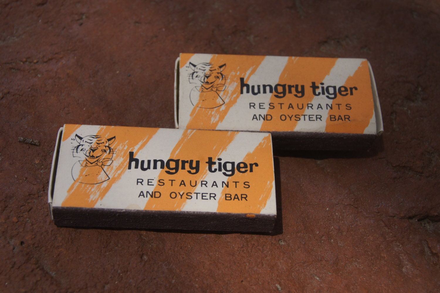 Vintage Pair of Hungry Tiger Restaurants and Oyster Bar Matchboxes - Etsy
