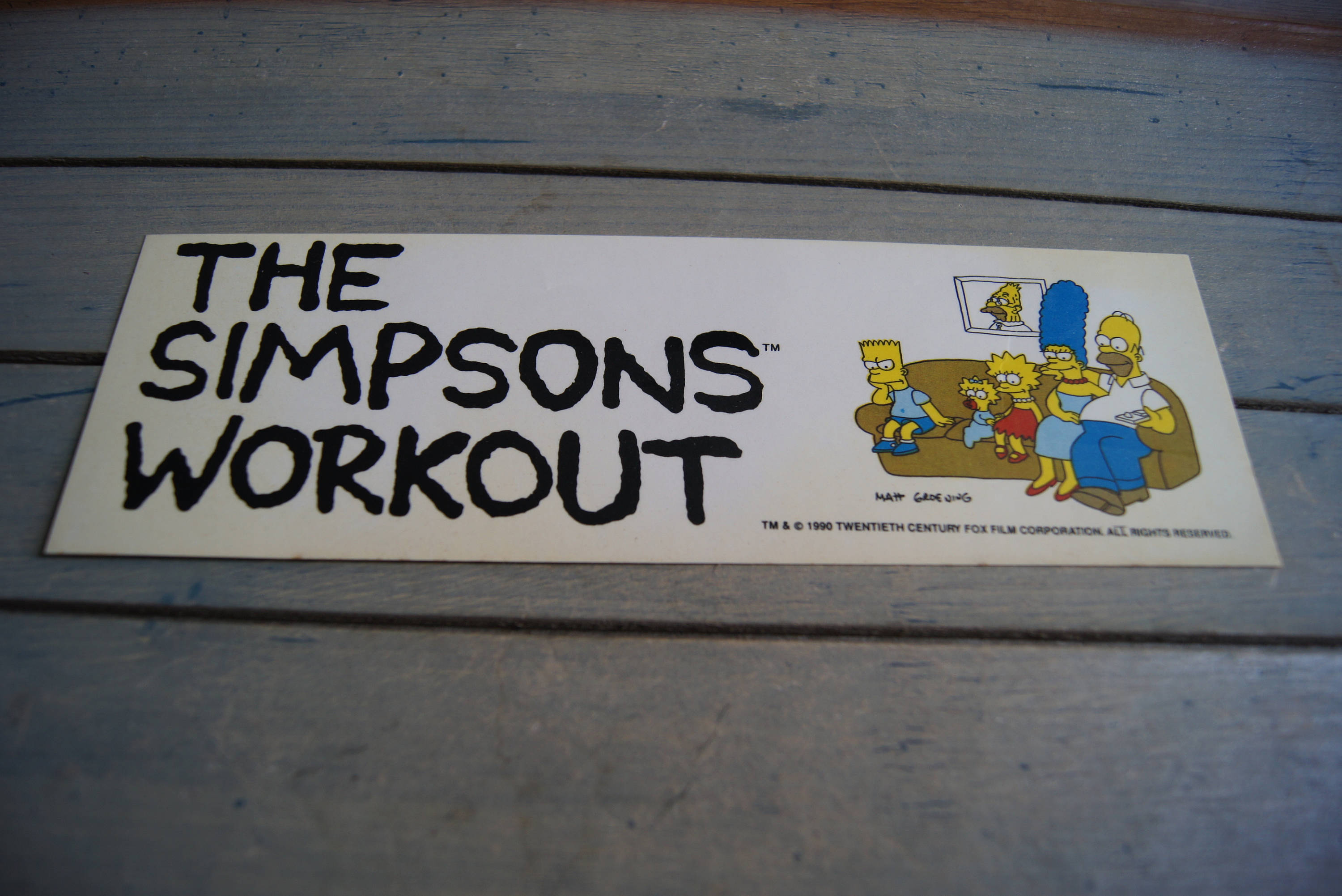 Vintage The Simpsons Workout Sticker Unused Matt Groening - Etsy 日本