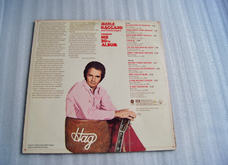 Merle Haggard And The Strangers Presents His 30th Album Capitol Vinyl