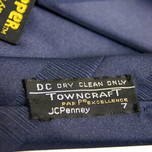 Vintage Towncraft Clip on Tie: Navy Blue Snapper Tie - Etsy