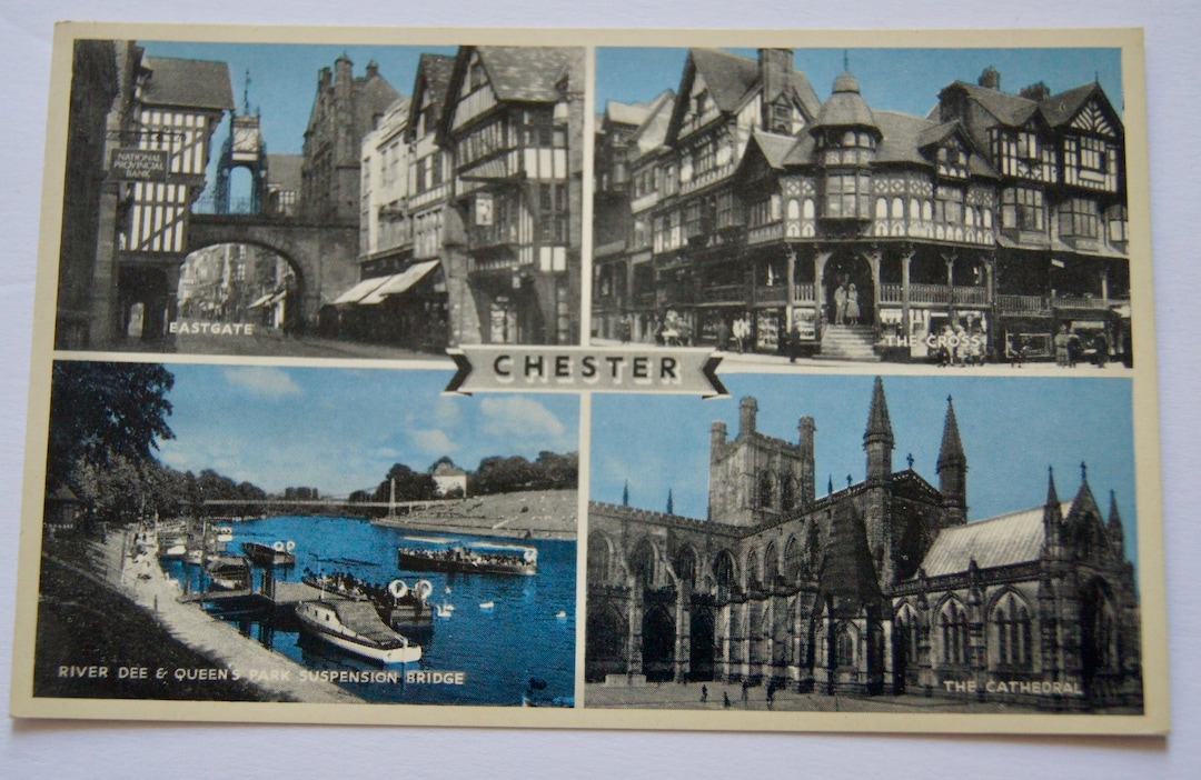 Vintage Postcard Chester Eastgate - the Cross - River Dee & Queen's ...