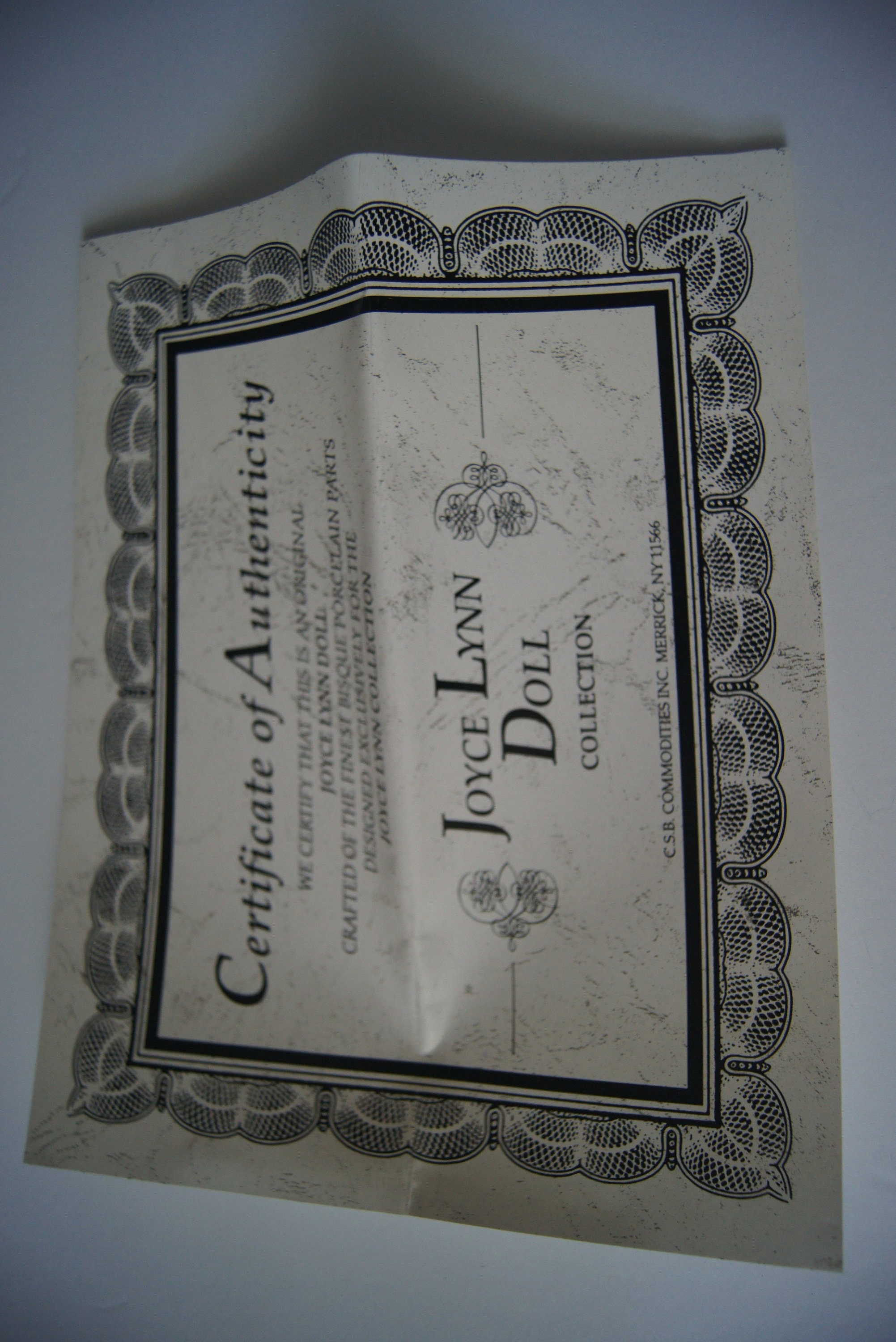 RARE Joyce Lynn Doll in Original Packaging Boxed With Certificate of ...