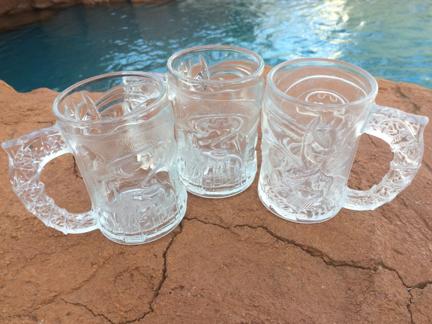 Vintage Mc Donald's Batman Forever Glass Mugs 1995 DC Comics Lot of 3 ...