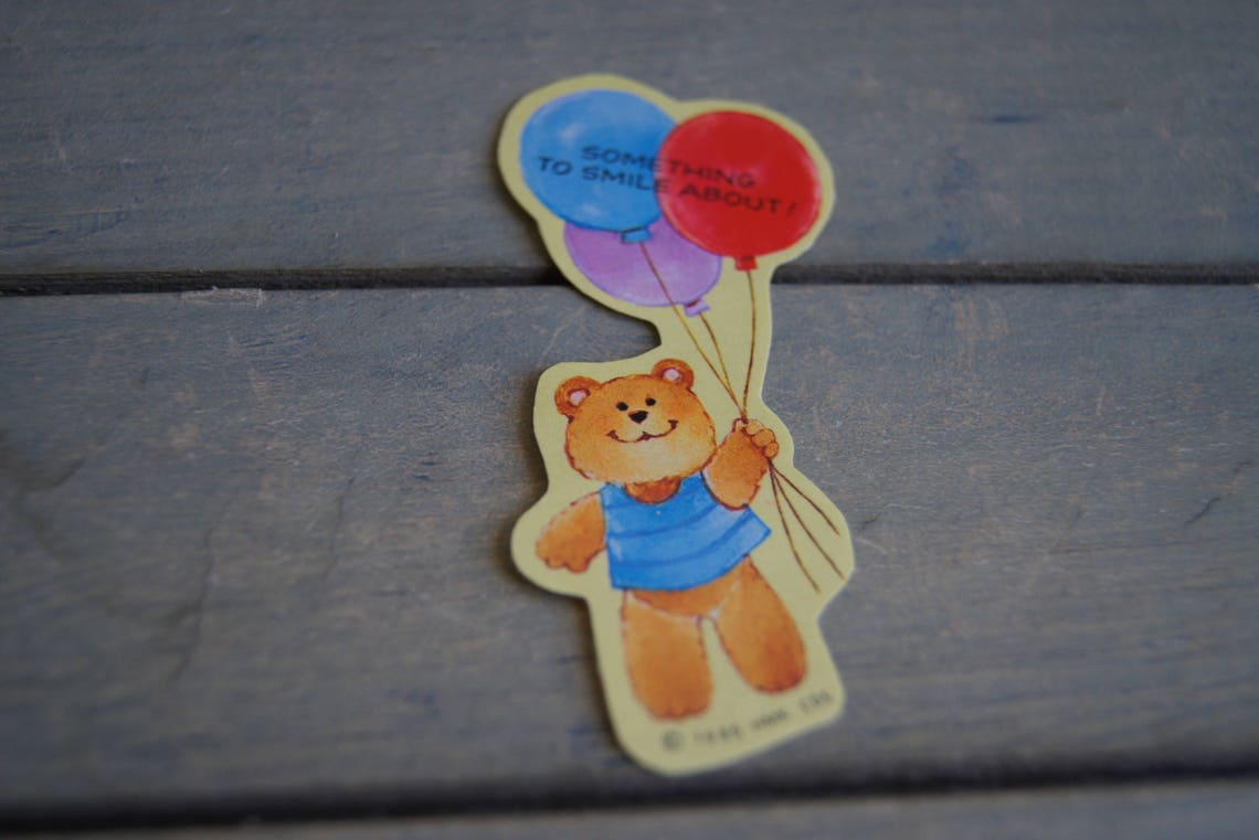 Vintage Teddy Bear Stickers 1980s Hallmark HMK CDS - Etsy