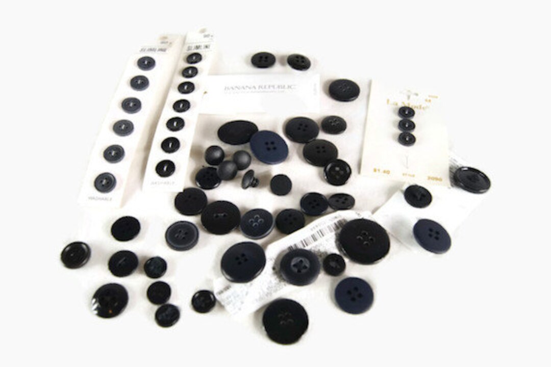 Vintage Black Mixed Buttons Mostly From Banana Republic Clothing - Etsy