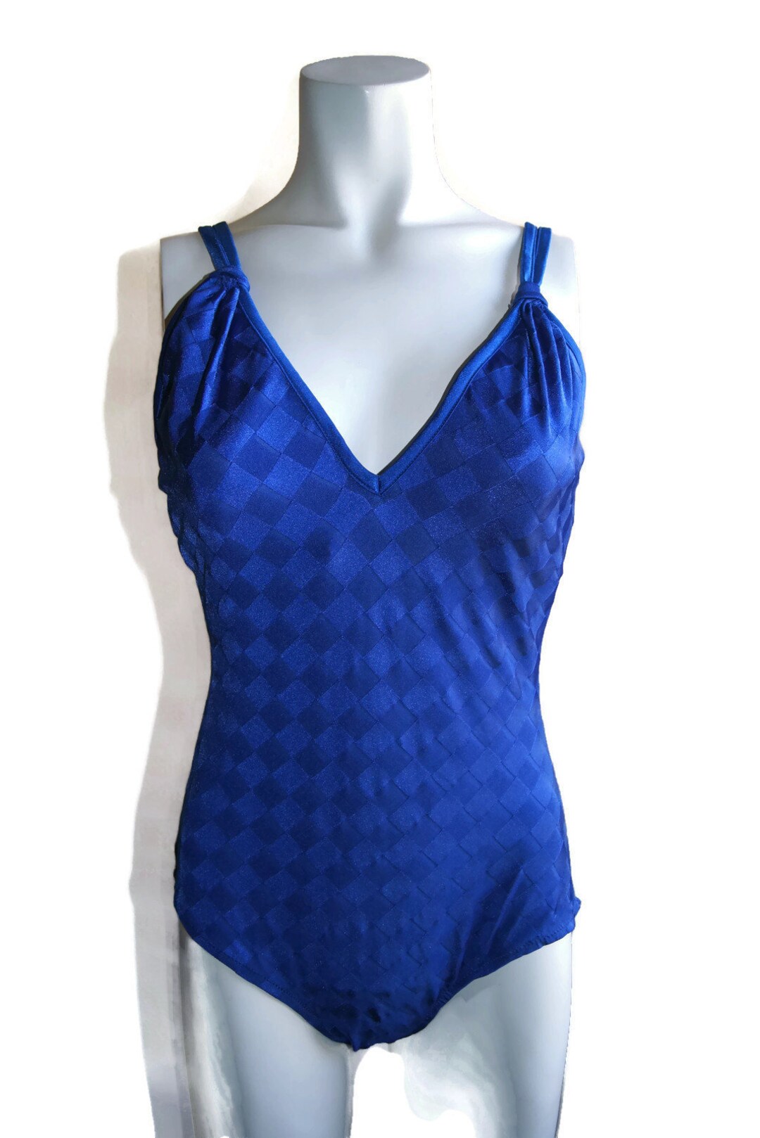 Vintage Pierre Cardin Blue One Piece Swimsuit: 1980s Bathing Suit - Etsy