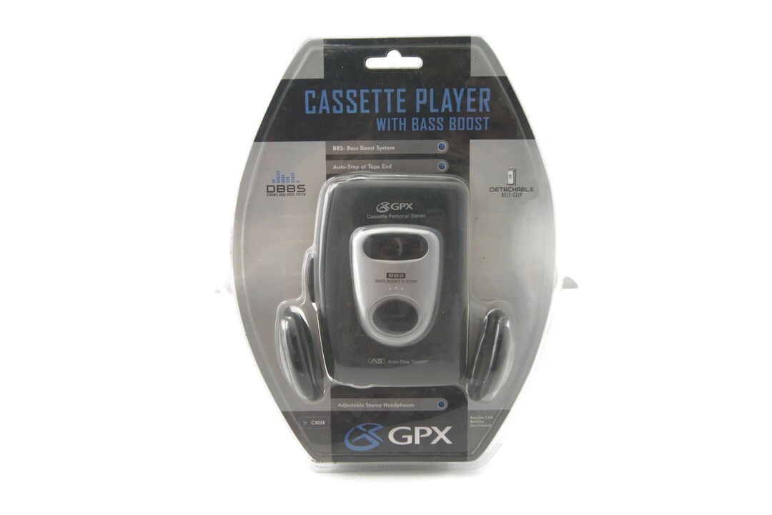 GPX Cassette Player With Bass Boost System Auto- Stop at Tape End Brand ...
