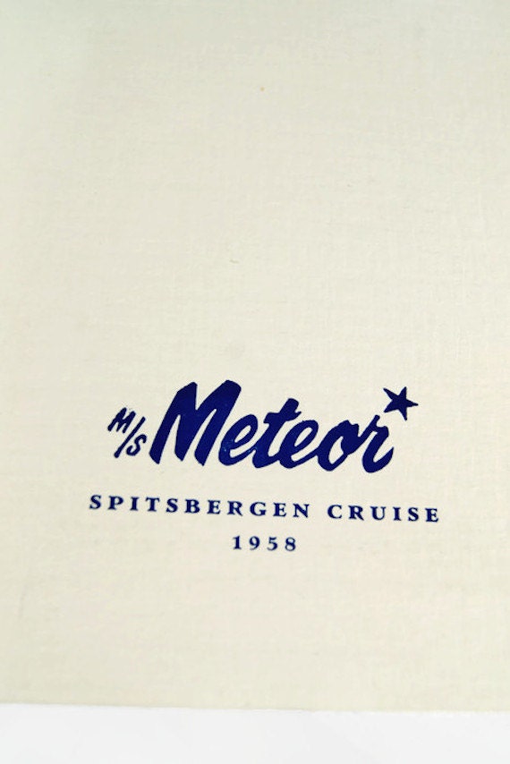 Vintage Meteor Spitsbergen Cruise Ship 1958 Souvenir Photo - Etsy