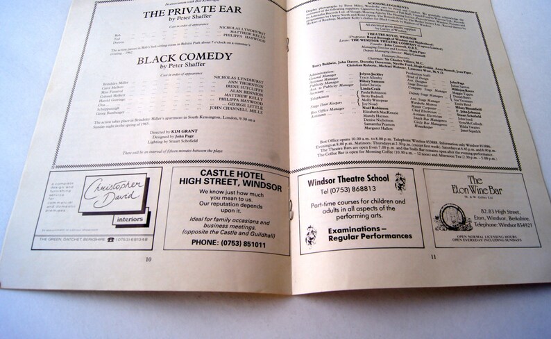 Curtain up the Magazine Programme of the Theatre Royal Windsor Black ...