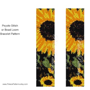 Sunflower Bracelet Bead Weaving Pattern Sunflower Delica - Etsy