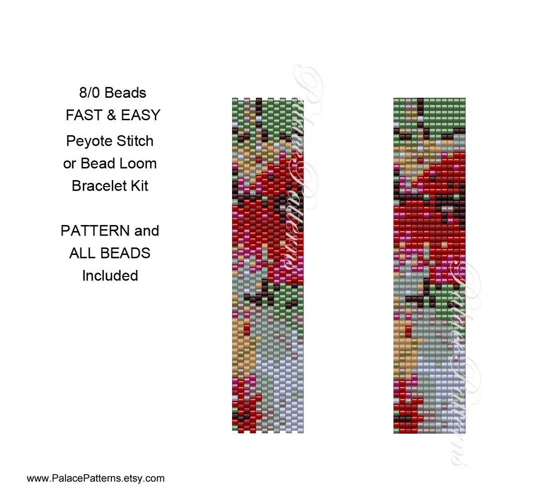 Kit for Size 8/0 Miyuki Seed Beads - 8 Bead 73 Bead Loom or Peyote ...