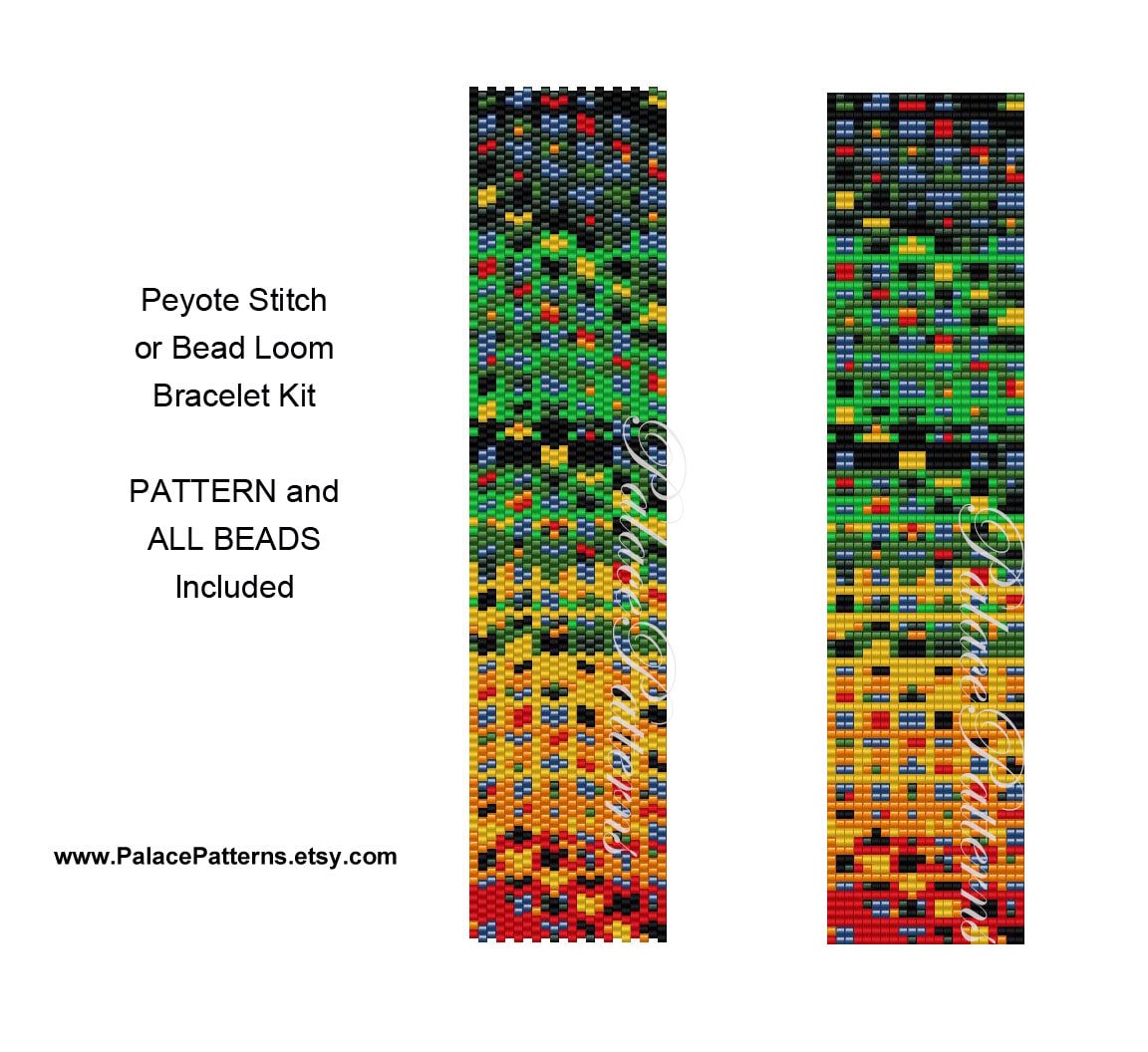Kit for Bead Loom Weaving Bracelet or Peyote Stitch Bracelet - Etsy