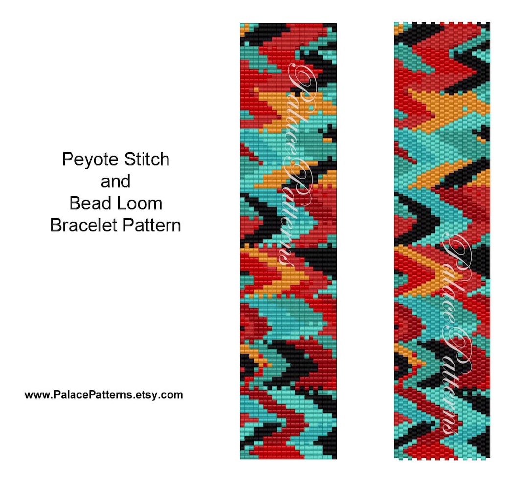 Chevron Bracelet Bead Loom Pattern - Chevrontribalcolors - Chevron ...