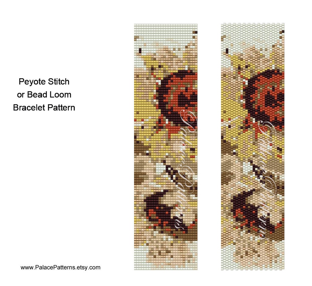 Bead Weaving Bracelet Pattern Summer Sunflowers, Delica Bracelet ...