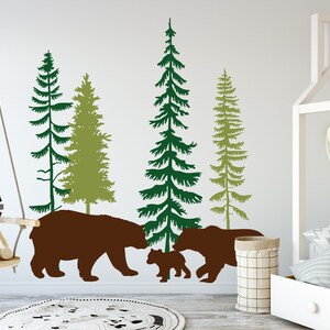 Forest Animal Wall Decal, Woodland Theme Nursery, Pine Forest ...