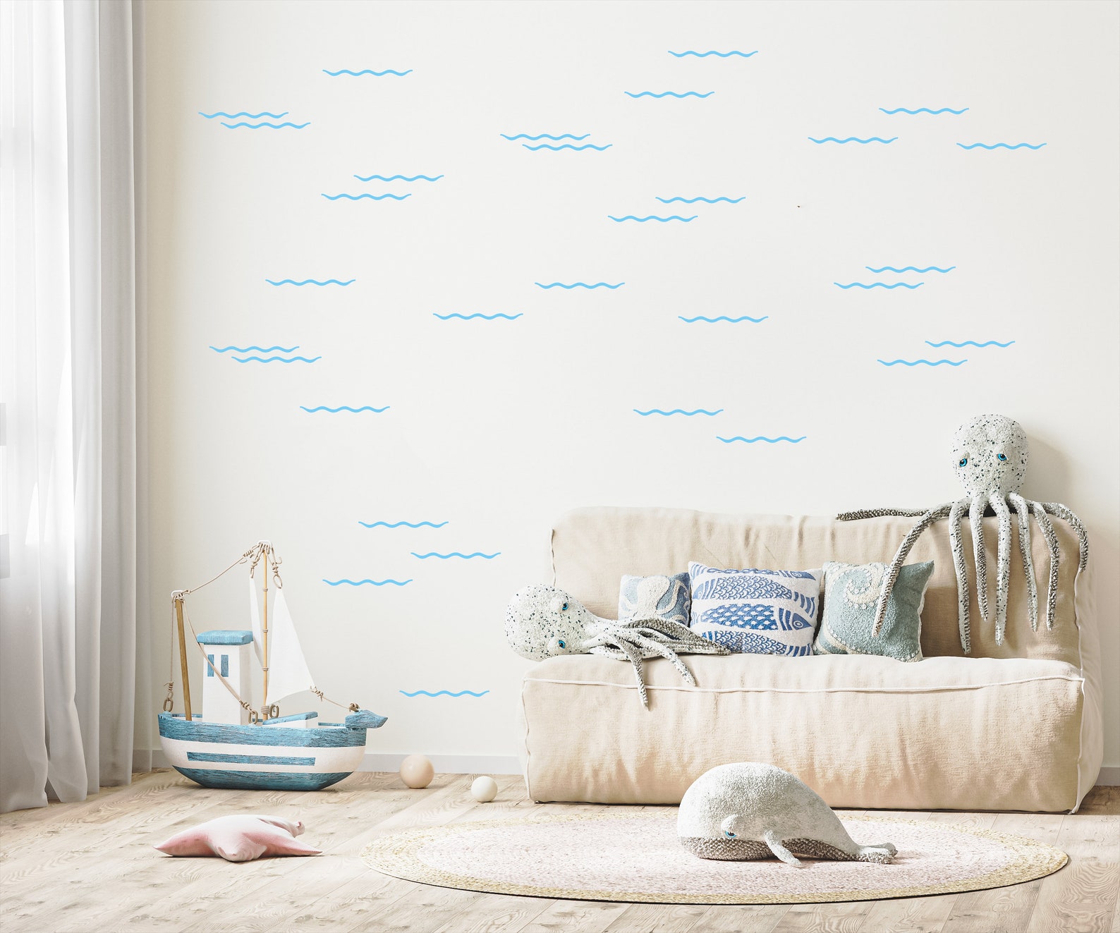 Water Wave Pattern Decal, Under the Sea, Ocean Waves, Surf Decal ...