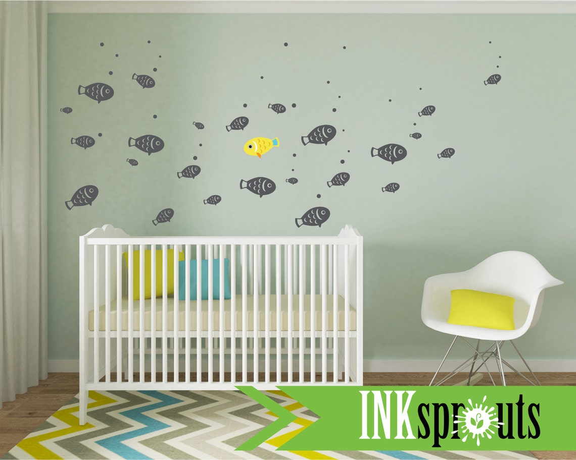 School of Fish Decal Set Under the Sea Ocean Friends Just | Etsy