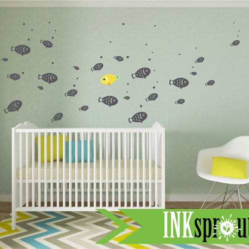 School of Fish Decal Set Under the Sea Ocean Friends Just - Etsy