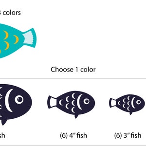 School of Fish Decal Set, Under the Sea, Ocean Friends, Just Keep ...