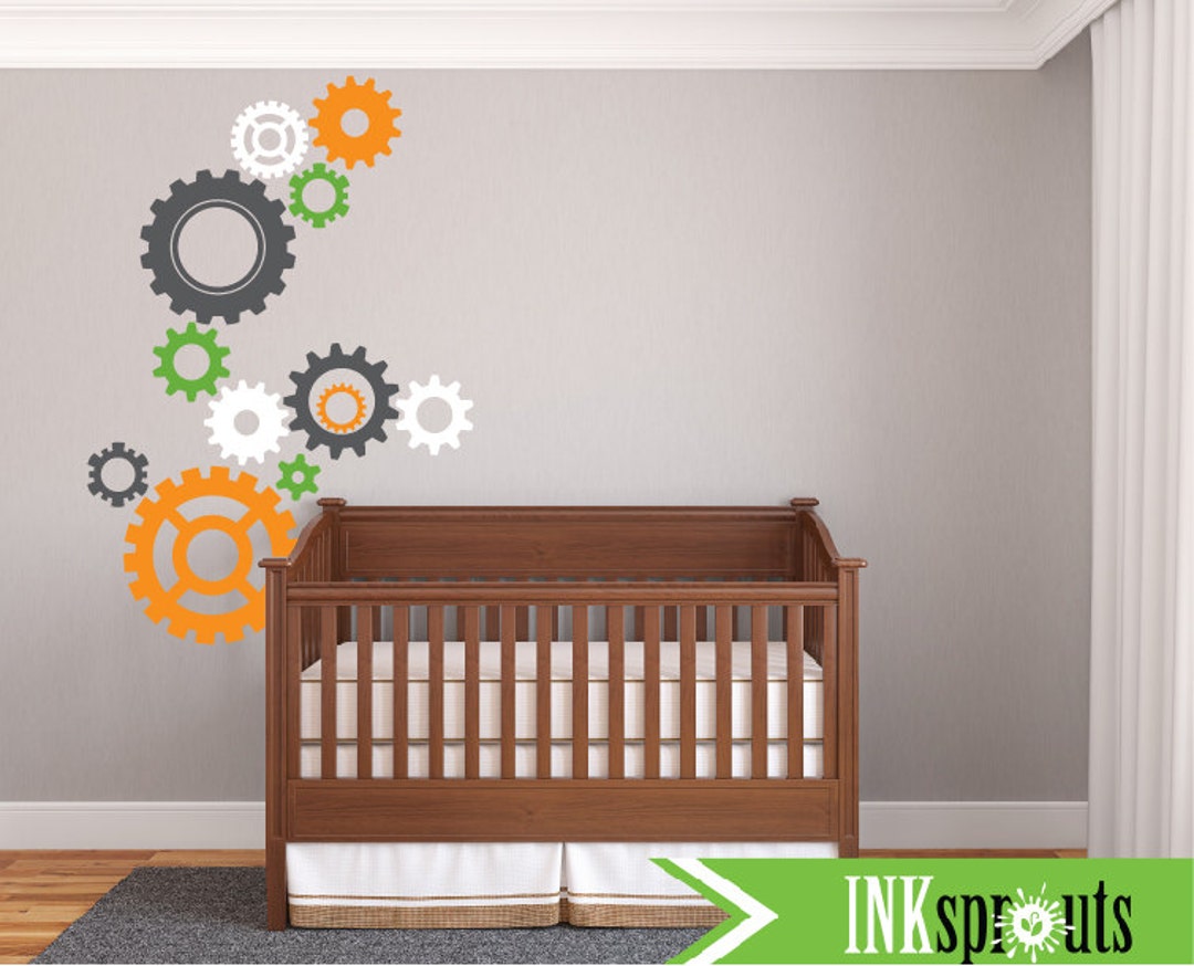 Extra Large Gear Decal, Gears, Mechanical Decal, Robot Decal ...