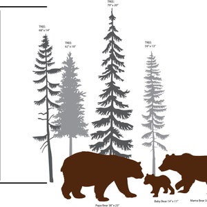 Forest Animal Wall Decal, Woodland Theme Nursery, Pine Forest ...