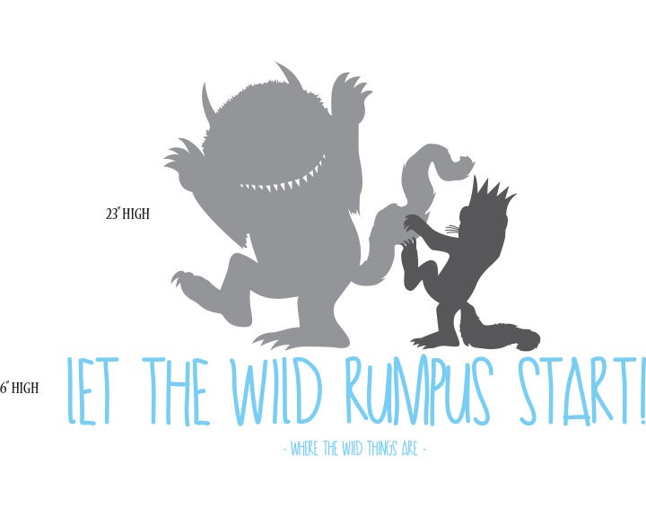 Wild things are Inspired Decal Let the wild rumpus start | Etsy