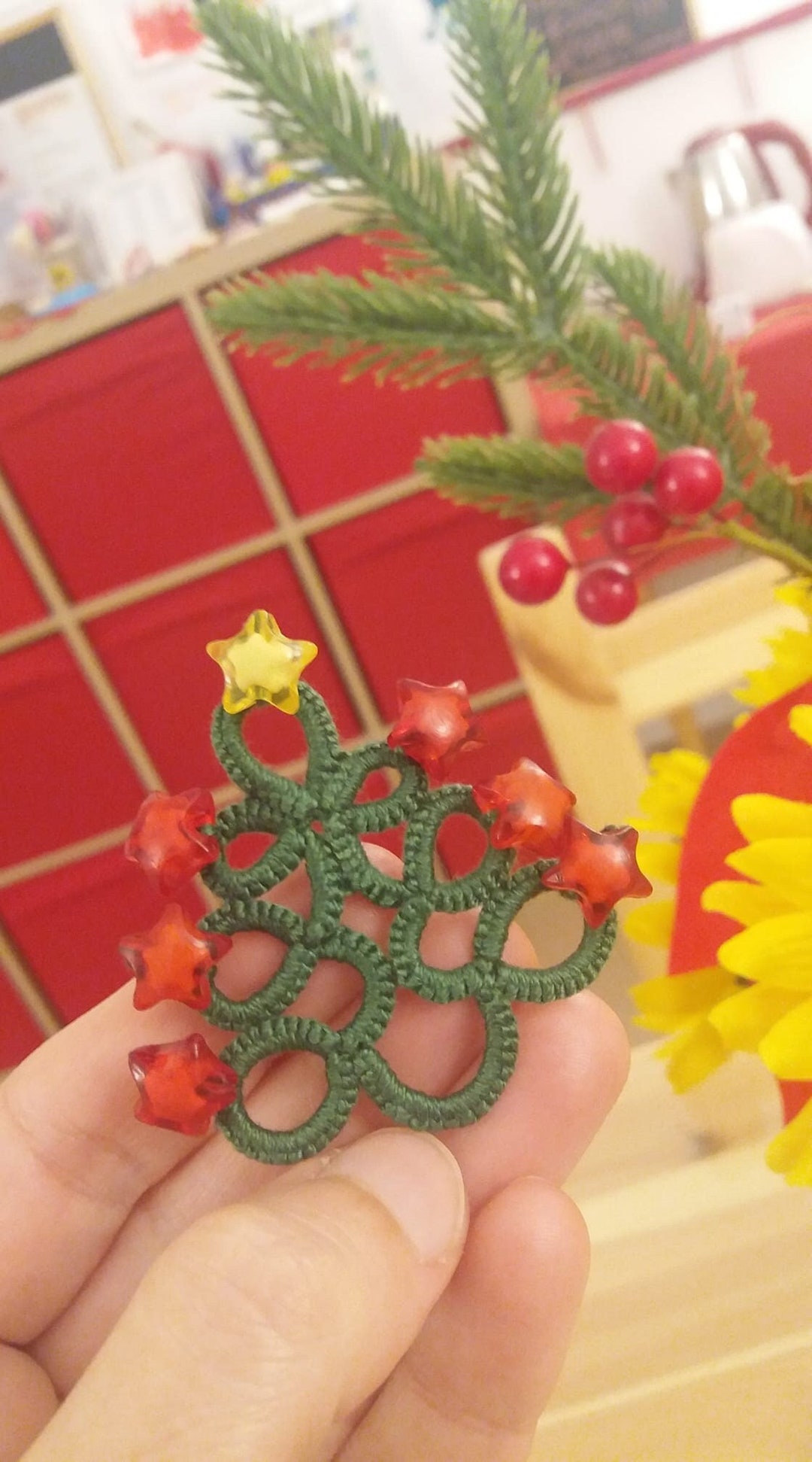 Tatting Pattern Christmas Tree Instructions Italian for Needle and ...