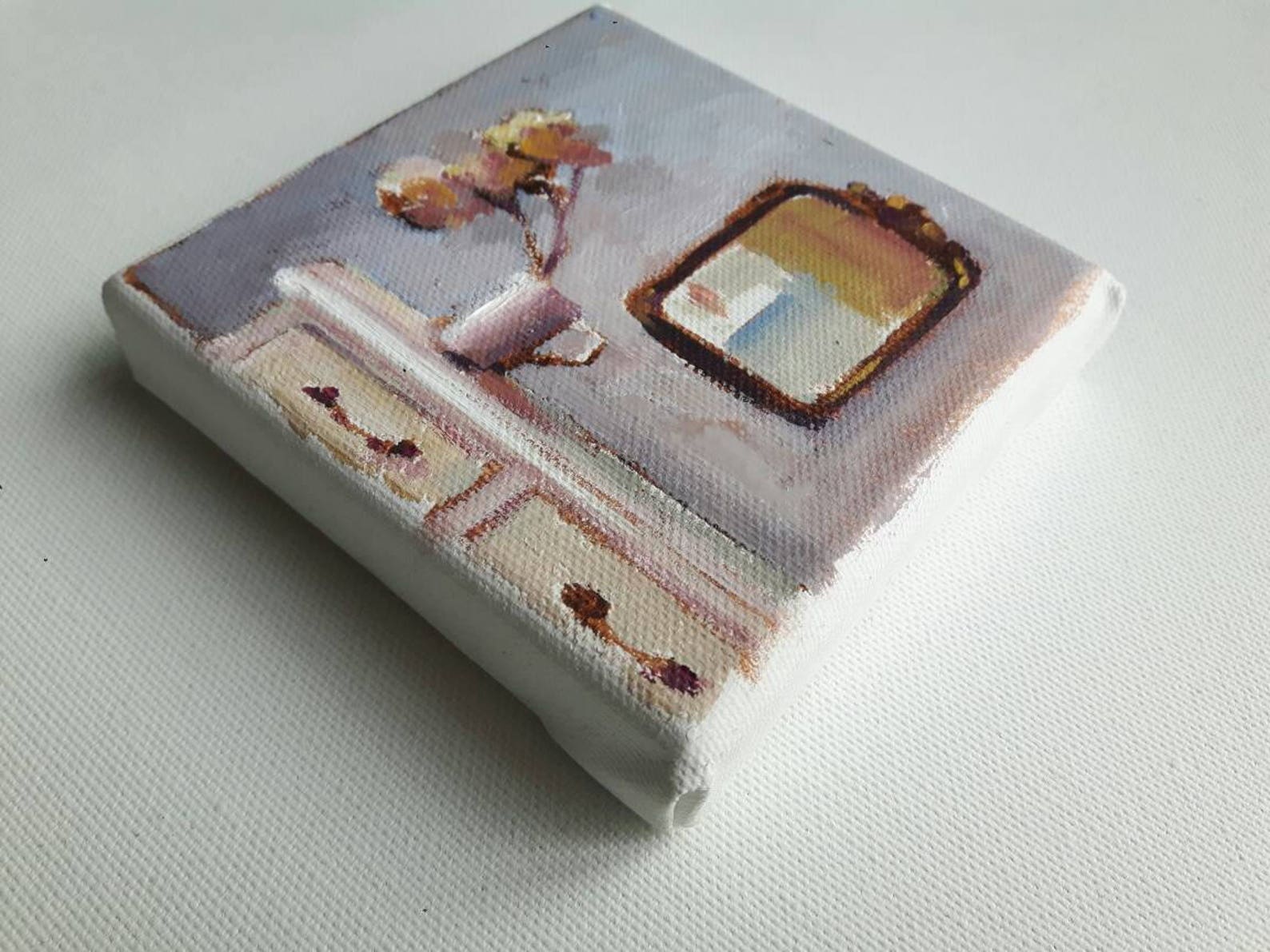 Small Canvas Print Acrylic Painting Flower Print Stillife - Etsy