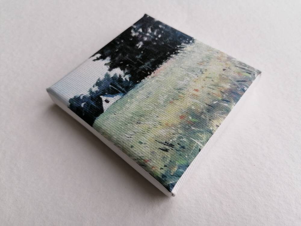 Small Canvas Print Beach Painting Wanderlust Print Ocean - Etsy