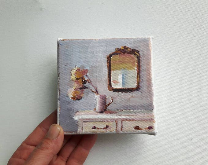 Small Canvas Print, Acrylic Painting , Flower Print, Stillife Print ...