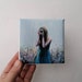 Small Canvas Print, Girl Painting , Flower Print, Portrait Print ...