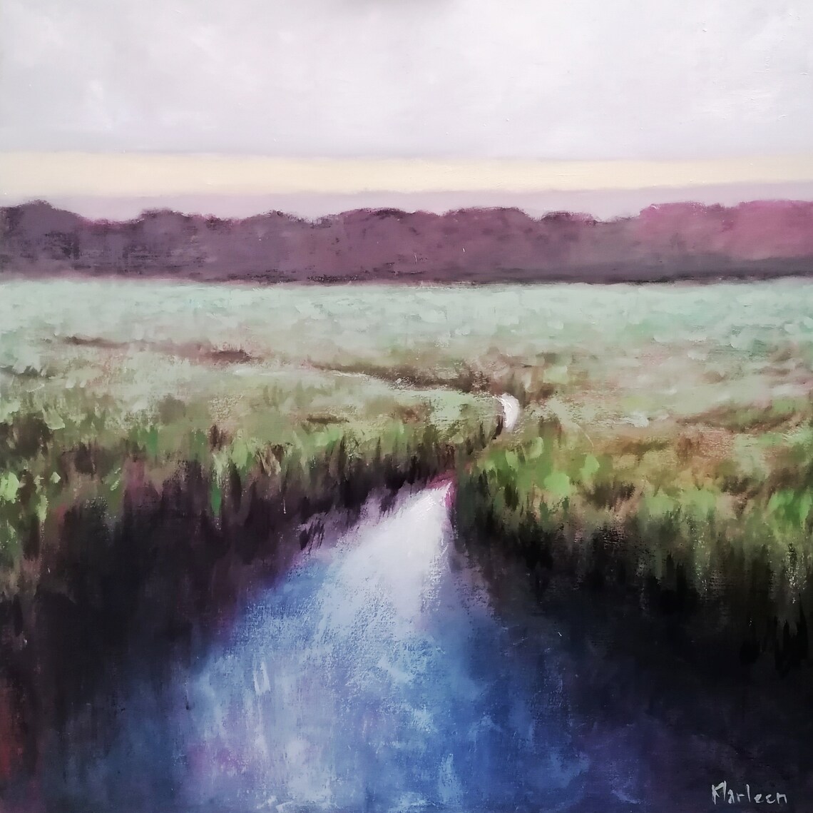 Landscape Canvas Painting Landscape Abstract Framed - Etsy