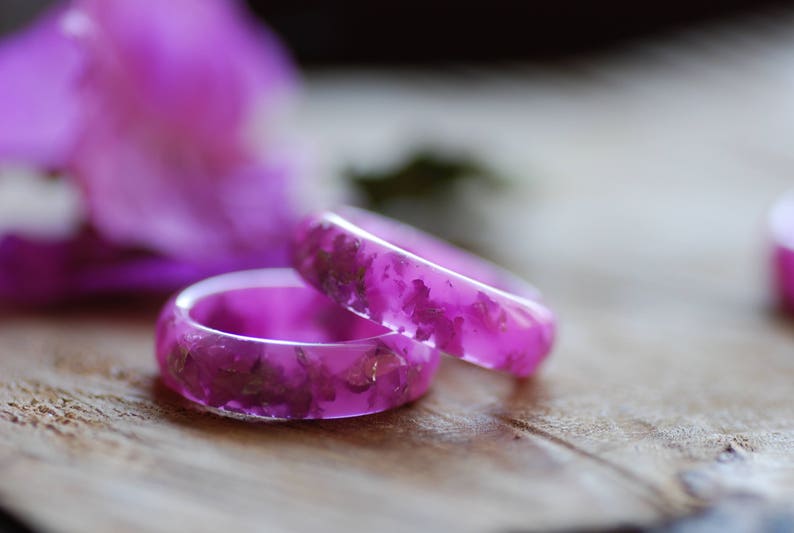 Pastel Pink Stacking Ring Silver Stackable Ring Pink Ring | Etsy