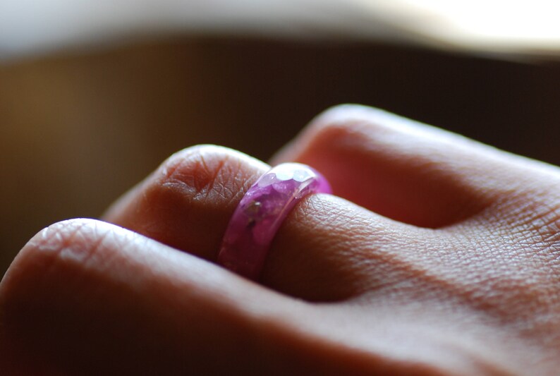 Pastel Pink Stacking Ring Silver Stackable Ring Pink Ring | Etsy