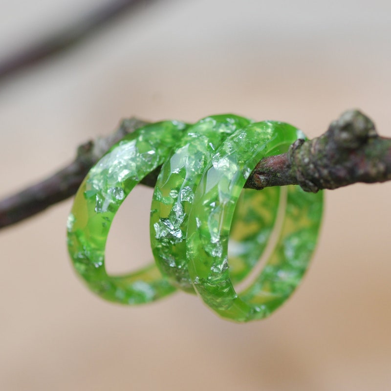Lime Green Ring - Etsy