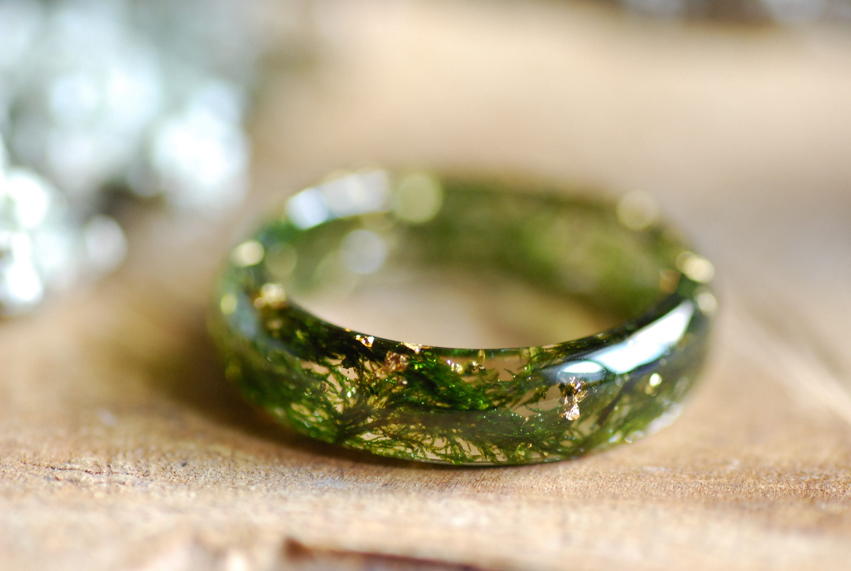 Real Moss Ring Nature Ring Gold Moss Ring Green Resin Ring - Etsy Australia